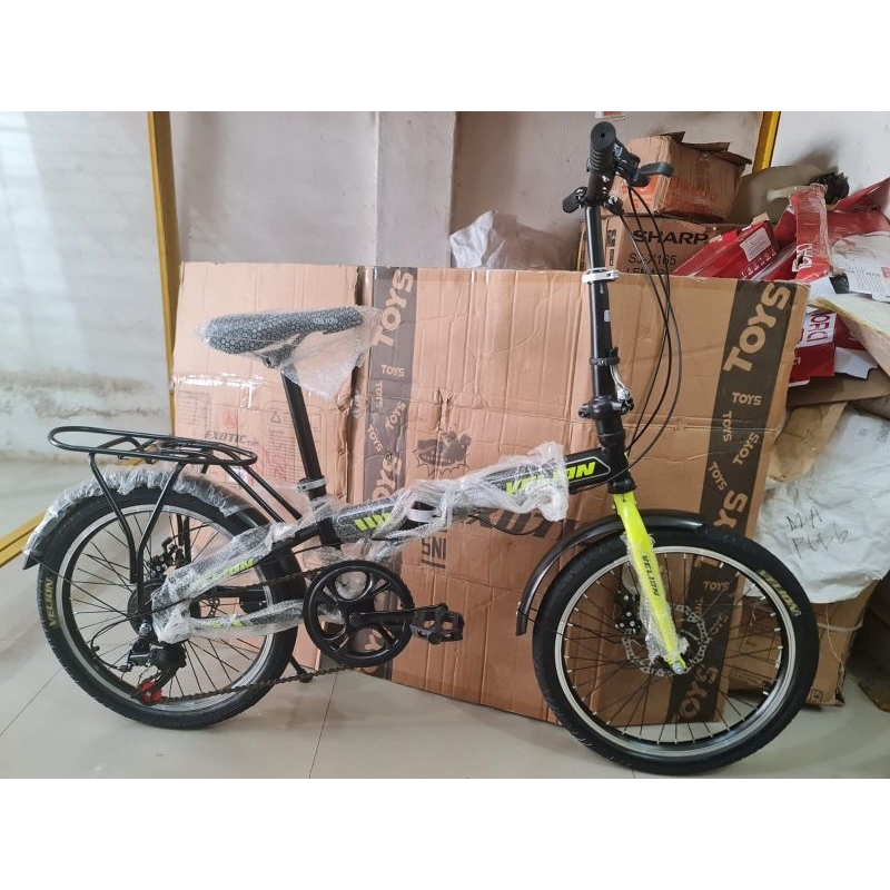 Jual Sepeda Lipat 20 inch VELION ( MEMILIKI GIGI 7 SPEED DAN REM CAKRAM ...