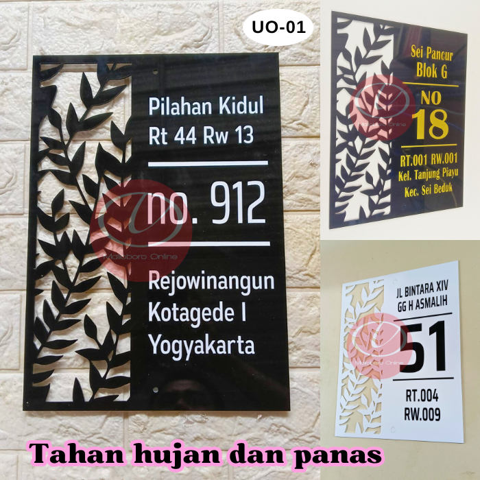 Jual NOMOR RUMAH AKRILIK AESTHETIC TAHAN CUACA TIPE MODERN SIMPLE ...