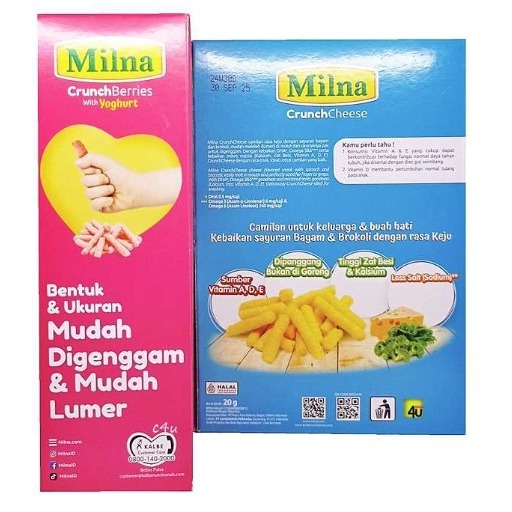 Jual MILNA CRUNCH CHEESE BERRIES 20G CEMILAN ANAK MPASI | Shopee Indonesia