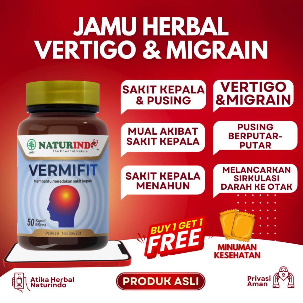 Jual Obat Sakit Kepala Vertigo Migrain Kepala Berputar Putar Sakit ...