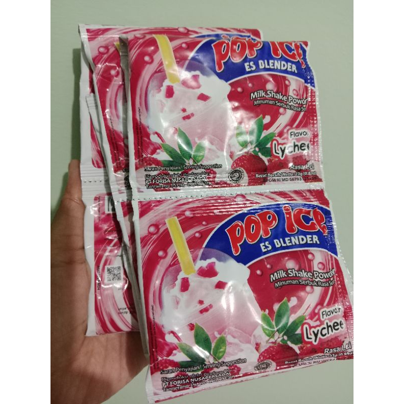 Jual Pop Ice Es Blender Rasa Lychee 1 Renceng 10 sachet | Shopee Indonesia