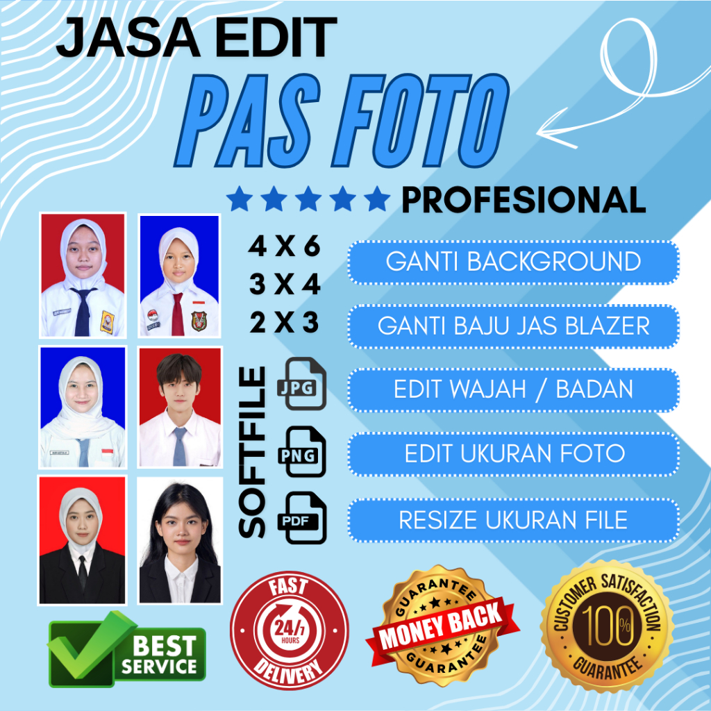 Jual Jasa Edit Pas Foto / Ganti Background / Edit Jas/ Baju / Resize ...