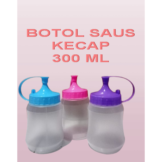 Jual Botol Saus Kecap Plastik Bening 300ml Botol Saos Mayonaise Plastik Harga Satuan | AIO ...
