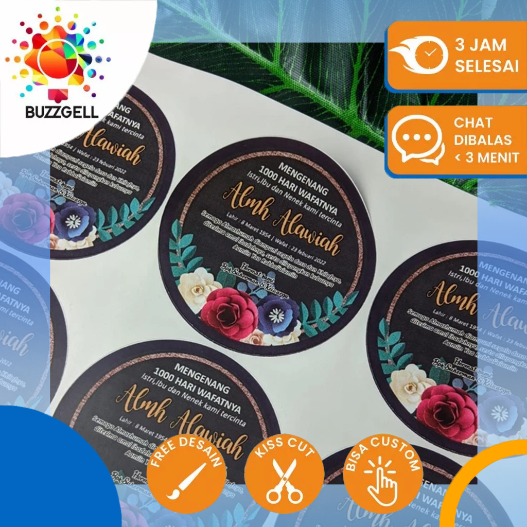 Jual 2-4 Stiker Custom Tahlil Mengenang Wafatnya Hari Tahlilan ...