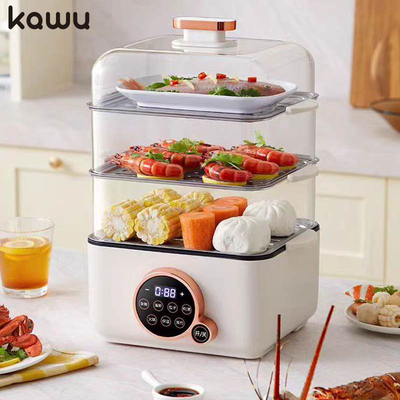 Jual Kawau Electric Steamer Multi functional Electric Steamer 3-layer ...