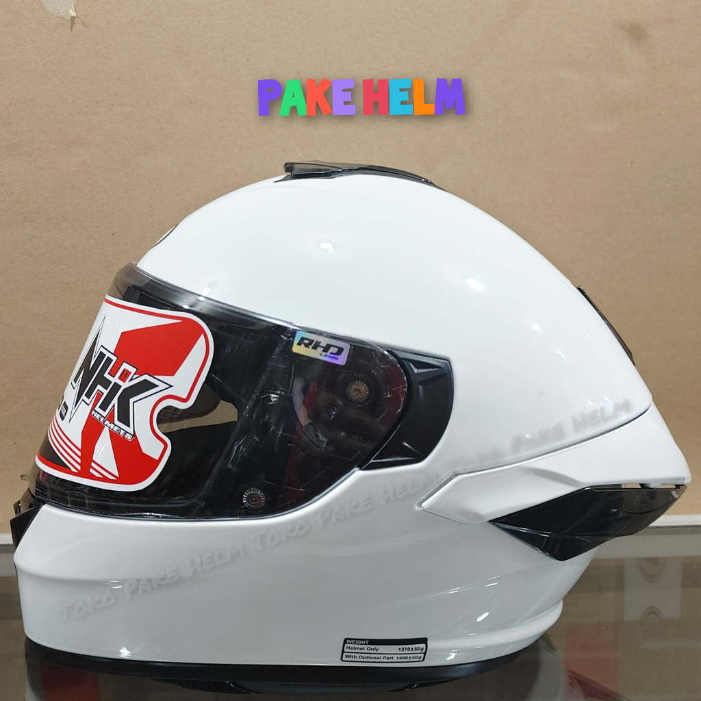 Jual Helm nhk mark 1 elite full face putih original | Shopee Indonesia