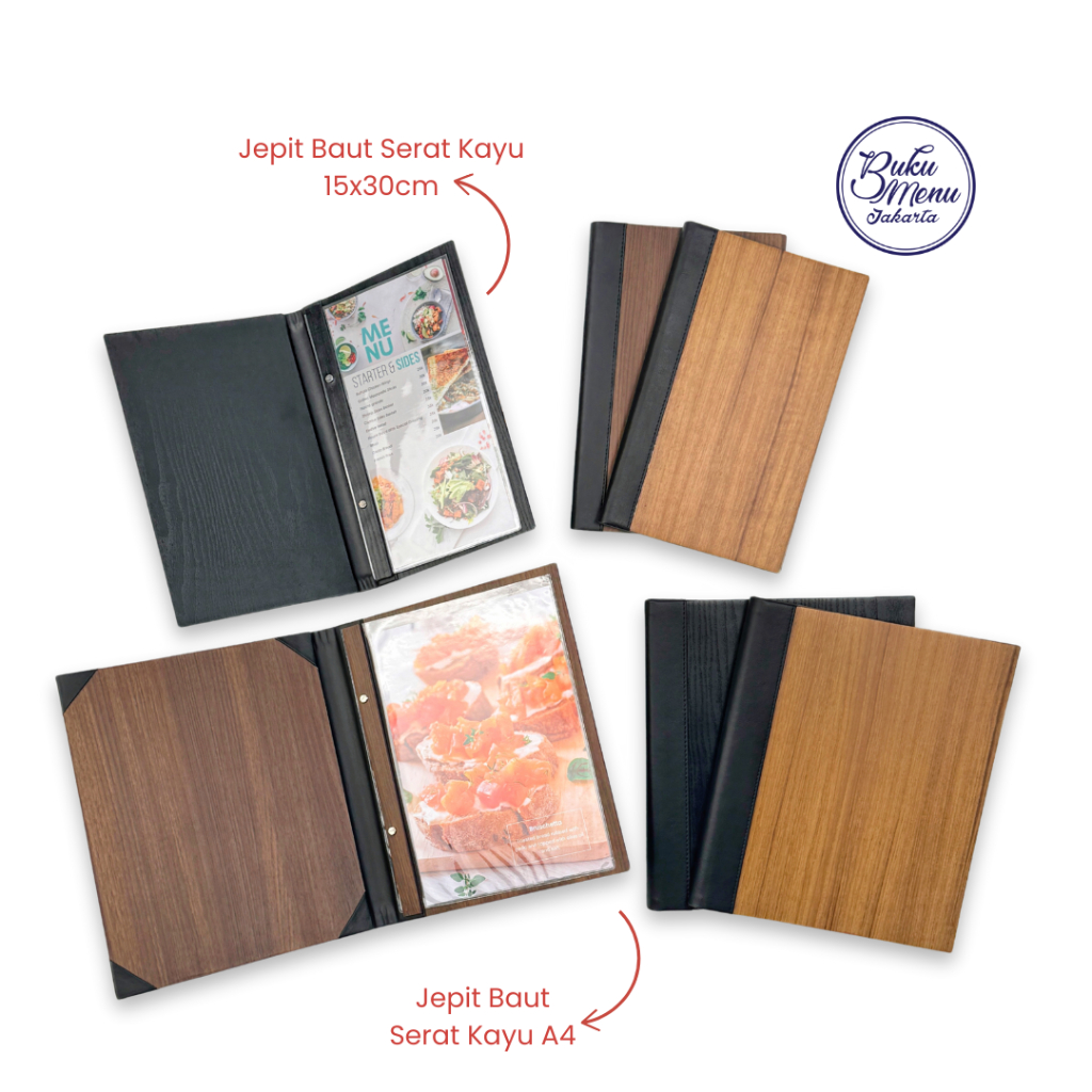 Jual Buku Menu Jakarta - Buku Menu Kayu Vinyl Jepit Baut Isi Plastik ...