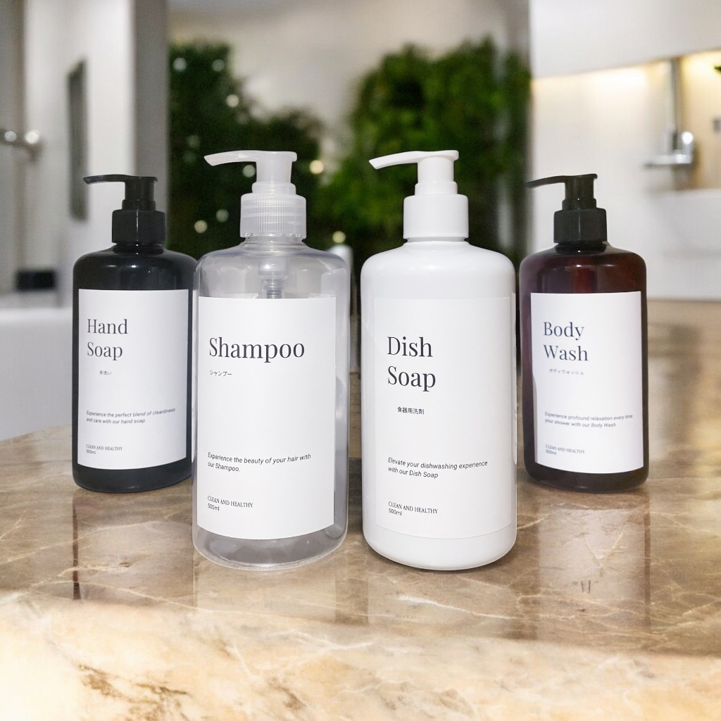 Jual Botol Sabun Cair 500ml Pump Aesthetic Minimalis, Botol Refill ...
