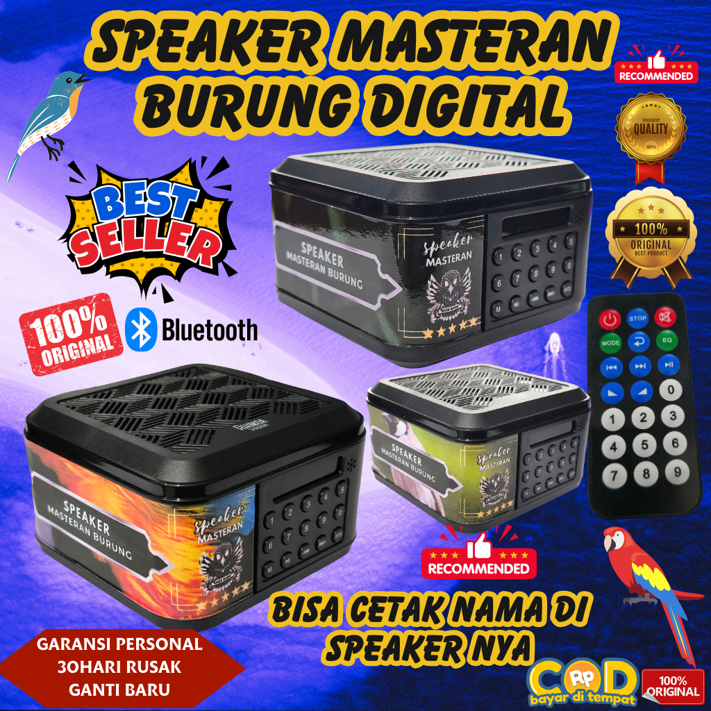 Jual Speaker Masteran Burung Bluetooth Lengkap Memori, Buku Panduan Dan ...