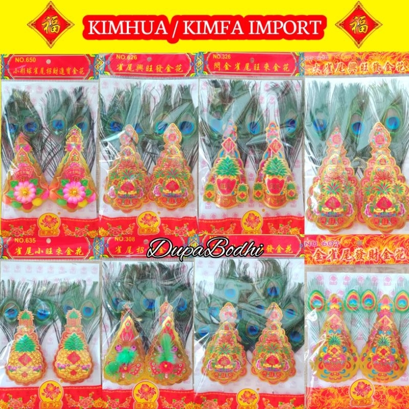 Jual kimhua / kimfa / kim hua import / hiasan altar puja / kim hua ...