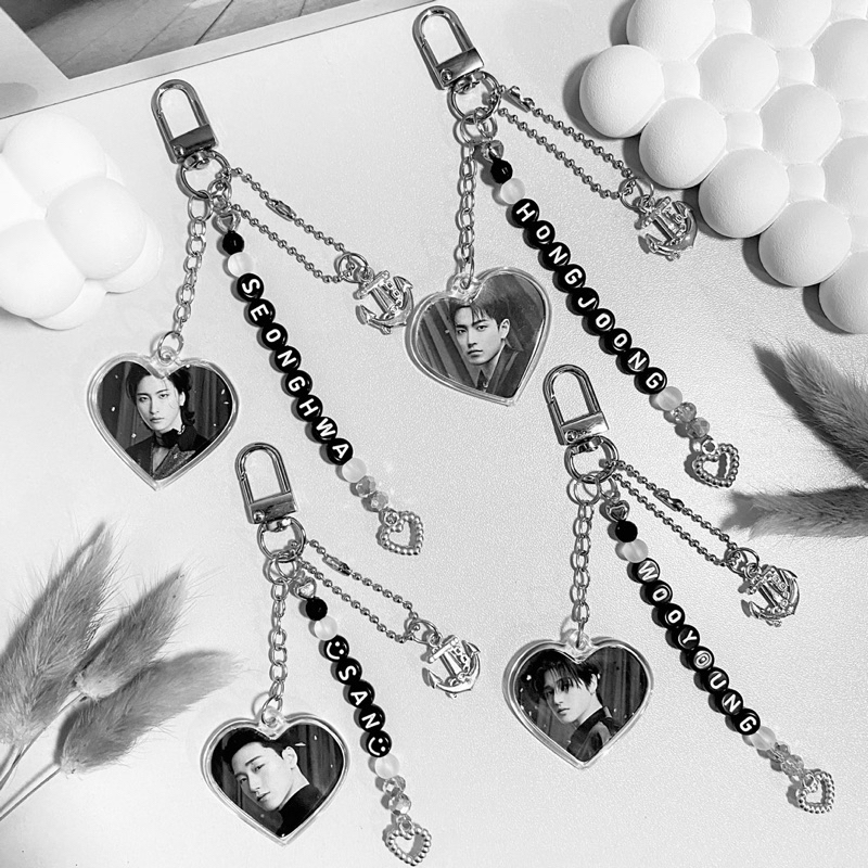 Jual Phonestrap/Keychain ATEEZ BW Ver|Keychain ATEEZ|Keychain ATEEZ ...