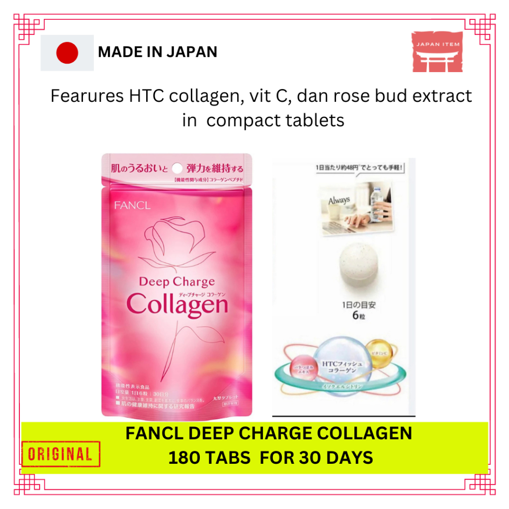 Jual Fancl deep charge collagen kolagen 180 tabs 30 days original Japan ...
