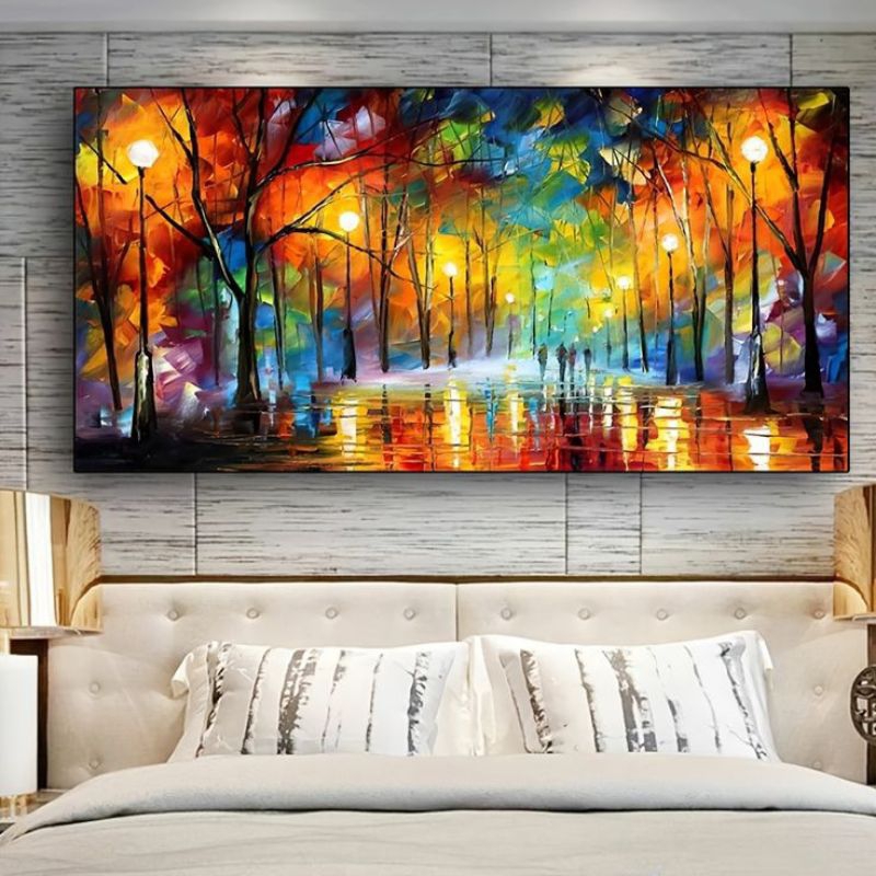 Jual Lukisan Pohon Colorfull Minimalis Modern | Shopee Indonesia