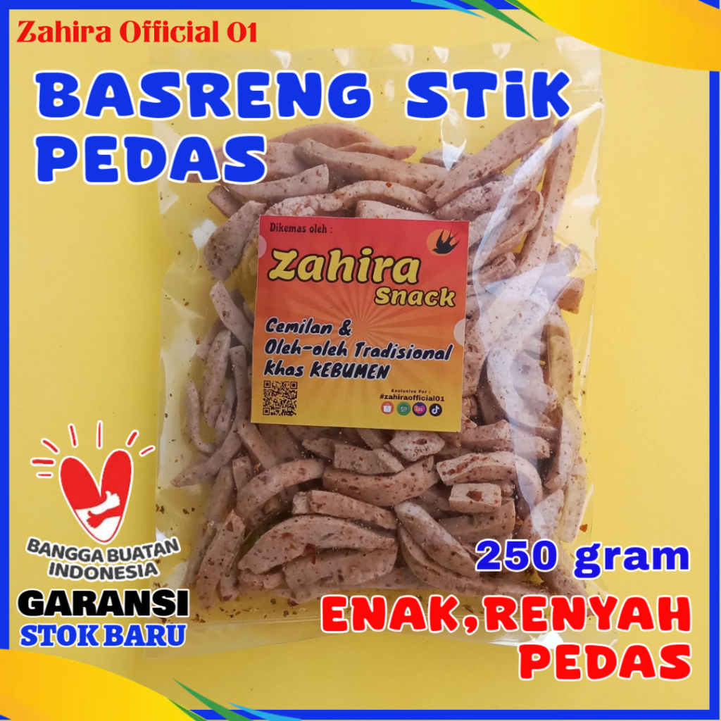 Jual Basreng Stik Pedas Cemilan Bakso Goreng Daun Jeruk 250 gram ...