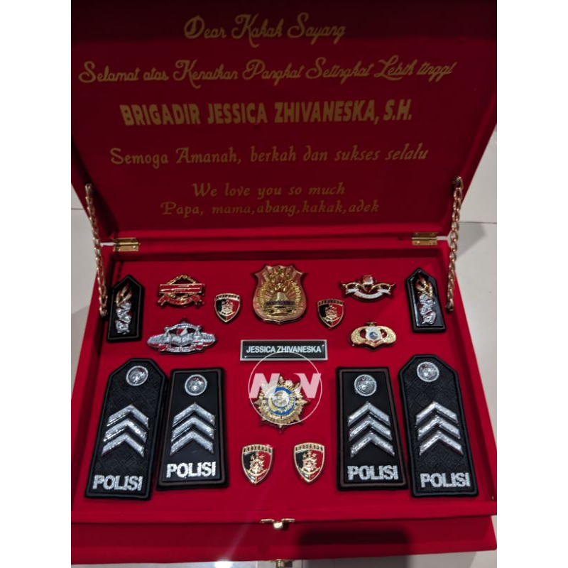 Jual PANGKAT PDH PDU POLRI BRIGADIR SATU SET BOX ISI DAN UCAPAN BISA ...