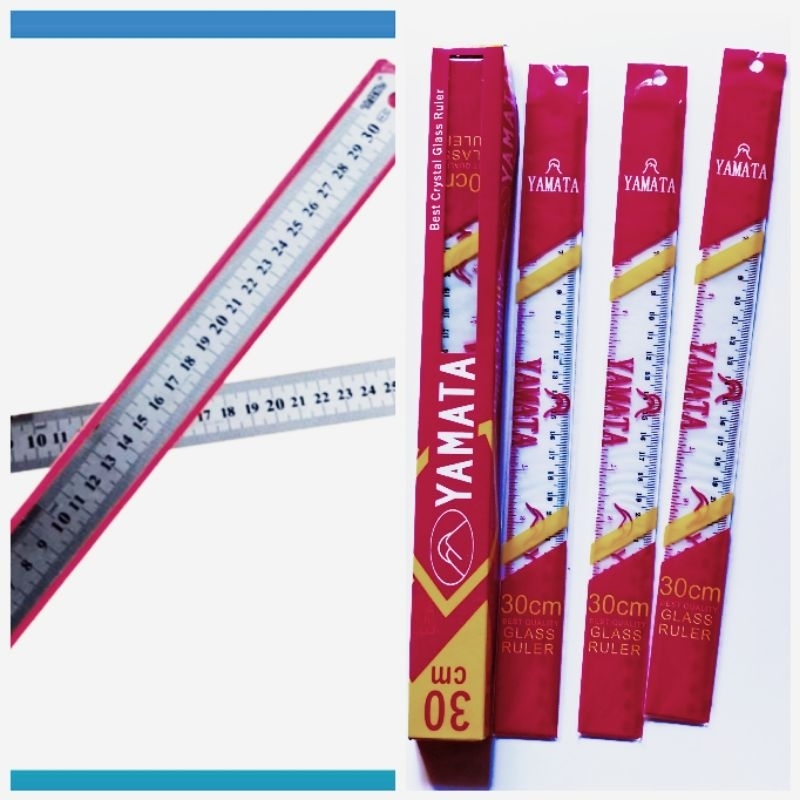 Jual Penggaris Plastik 30 cm/Penggaris Stainless penggaris besi 30 cm ...