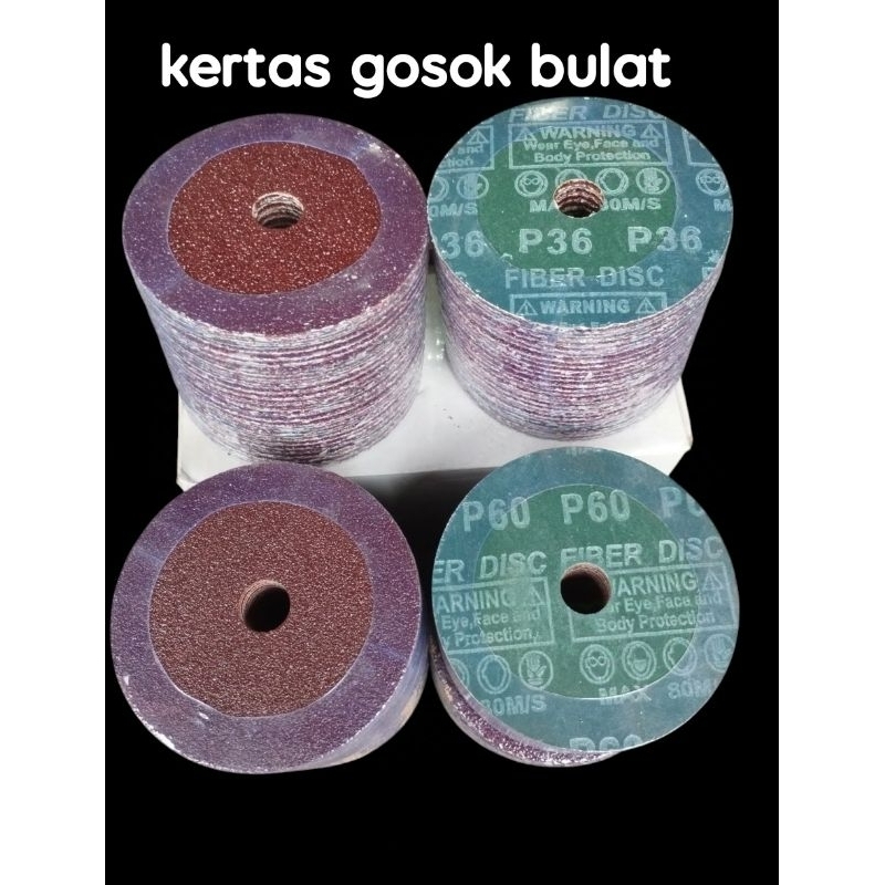 Jual kertas gosok bulat p.60 -p.36 fiber disc max | Shopee Indonesia