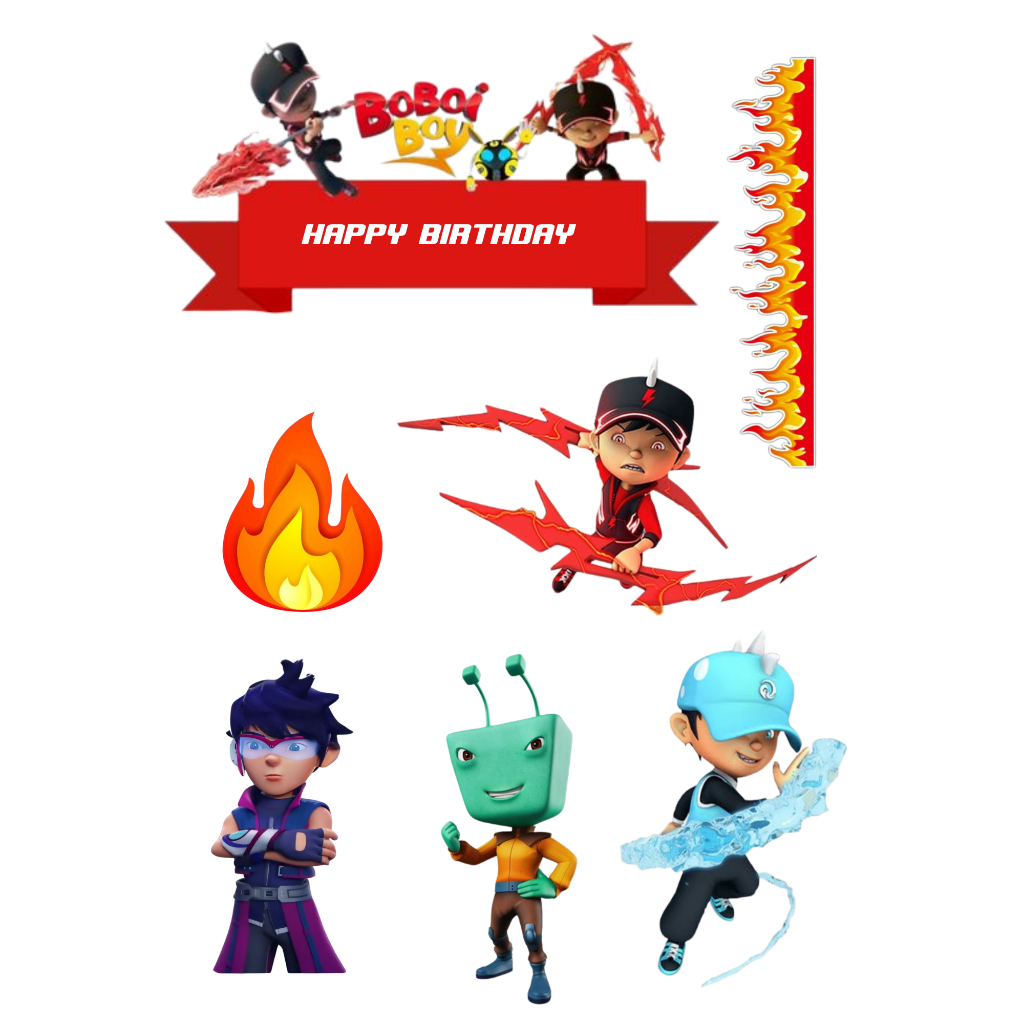Jual TOPPER CAKE - BOBOIBOY cake topper toper birthday set topper cake ...