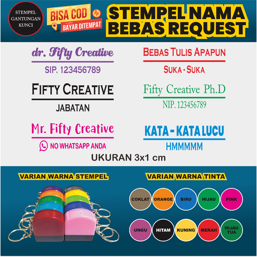 Jual STEMPEL NAMA PERAWAT DOKTER BIDAN NIP JABATAN | Shopee Indonesia