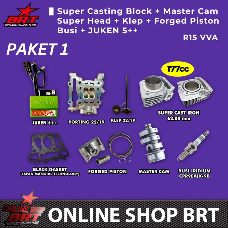 Jual PAKET HEAD & BLOK SET PISTON DOUBLE COOLER & MASTER CAM & ECU ...