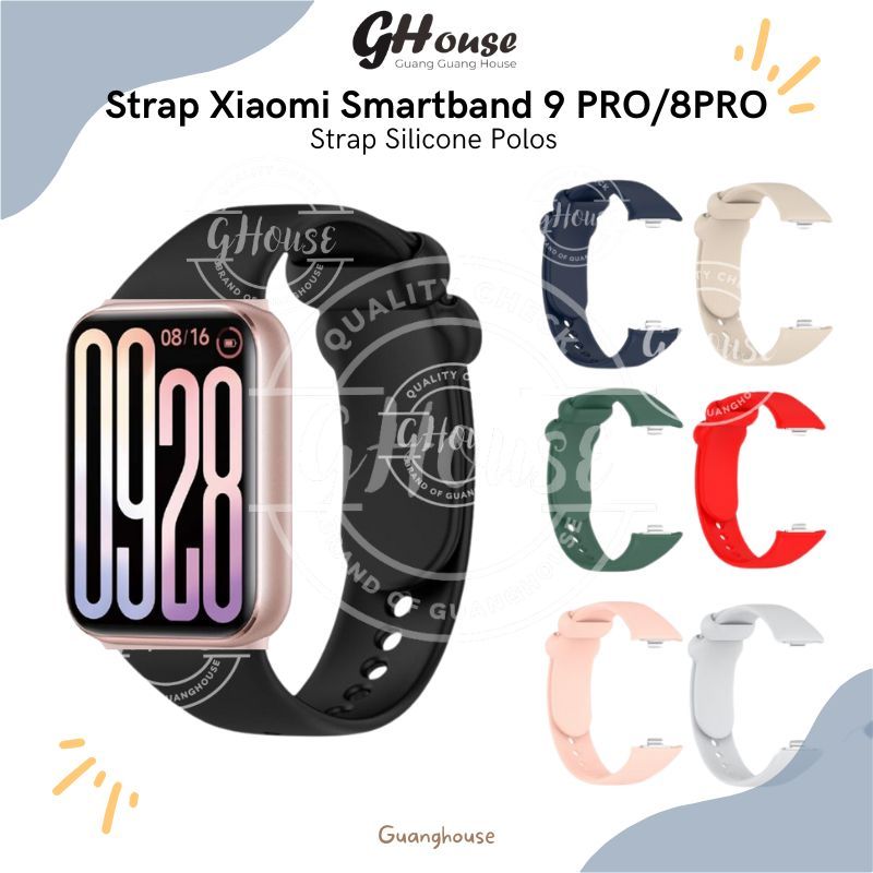 Jual Strap Smart Band 9 PRO Silicone Polos Tali Mi Band 9 PRO Strap Smartband 8 PRO / Redmi ...