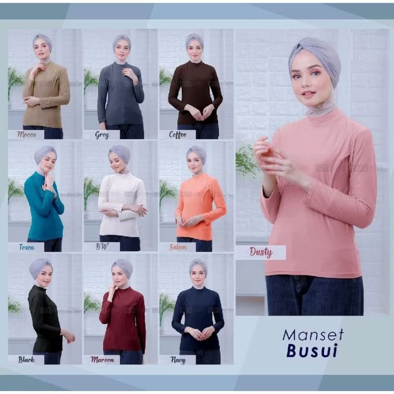 Jual Manset Menyusui Busui Lengan Panjang Rib Knit Tebal Adem Elastis | Shopee Indonesia