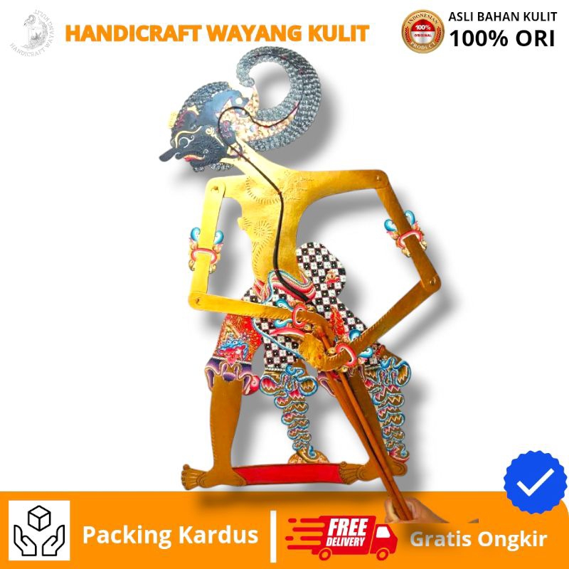 Jual Wayang Kulit Asli Werkudara/Bima Alusan Ukuran 70cm Standar Dalang | Shopee Indonesia