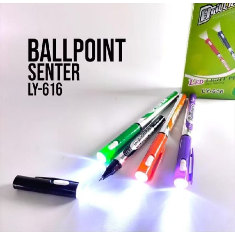 Jual ballpoint lampu led / pulpen senter / pena lampu / Alat tulis ...