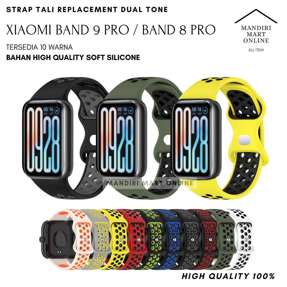 Jual Strap Xiaomi Smart Band 9 Pro / Mi Band 9 Pro Sport Band Double Color / Tali Pengganti ...
