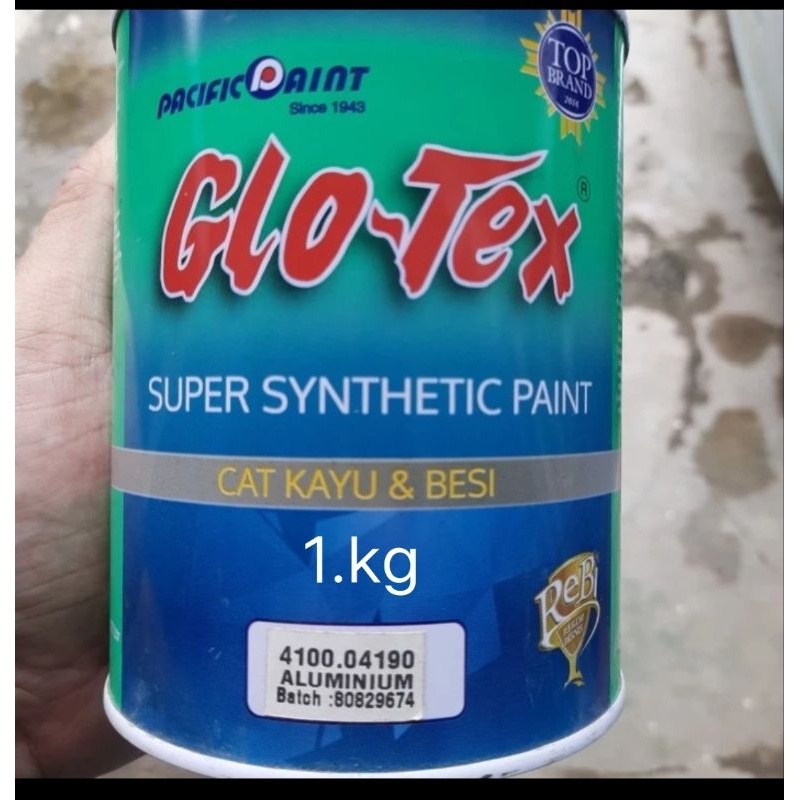 Jual CAT Glo-Tex Warna Alumunium kemasan 1.kg | Shopee Indonesia