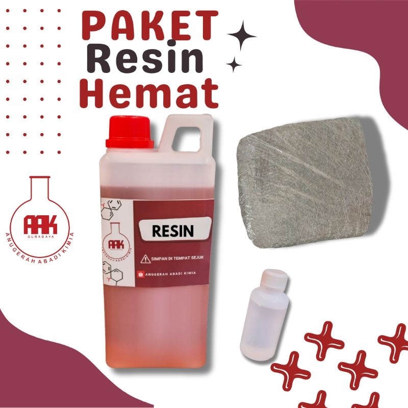 Jual Paket Resin Hemat / Polyester Resin / Fiber Matt / Tambal Talang ...