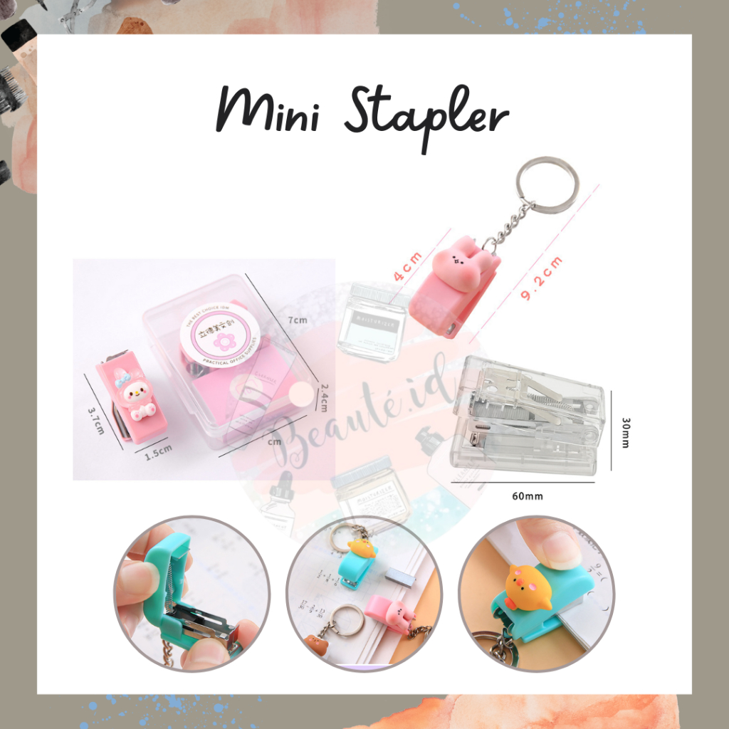 Jual Mini Stapler Character Mini Staples Lucu Jepretan Kertas Portable ...