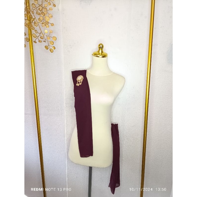 Jual COD) READY SELENDANG KEBAYA POLOS FREE BROS /SELENDANG SIFON ...