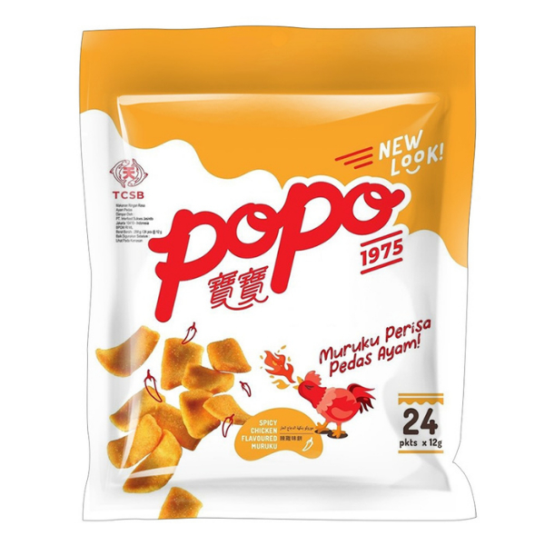 Jual Ay00! POPO MURUKU Rasa Ikan Seaweed Spicy Chicken Sweet Spicy Otak ...