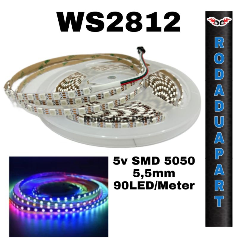 Jual Ws2812 SMD 5050 5,5mm 96LED 5v Pixel LED Strip | Shopee Indonesia