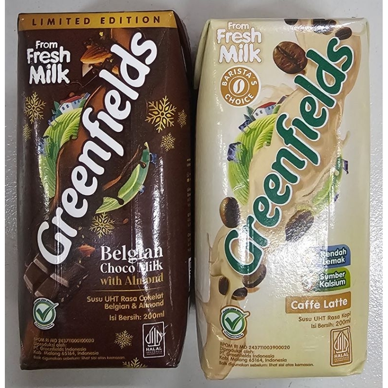 Jual Greenfields Uht Belgian Choco&Cafe Latte 200ml - Limited Edisi ...
