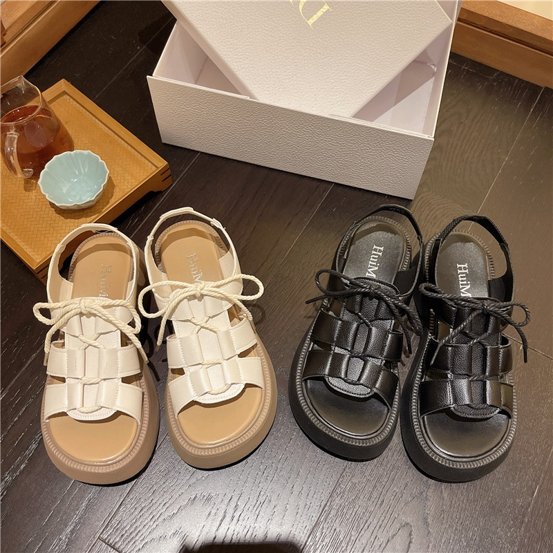 Jual CAITLIN - Hannah Sandal Sepatu Wedges Bertali Wanita Fashion ...