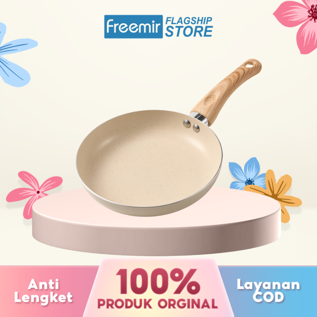 Jual freemir Wajan 20/24cm Beige Anti Lengket Penggorengan Frying Pan ...