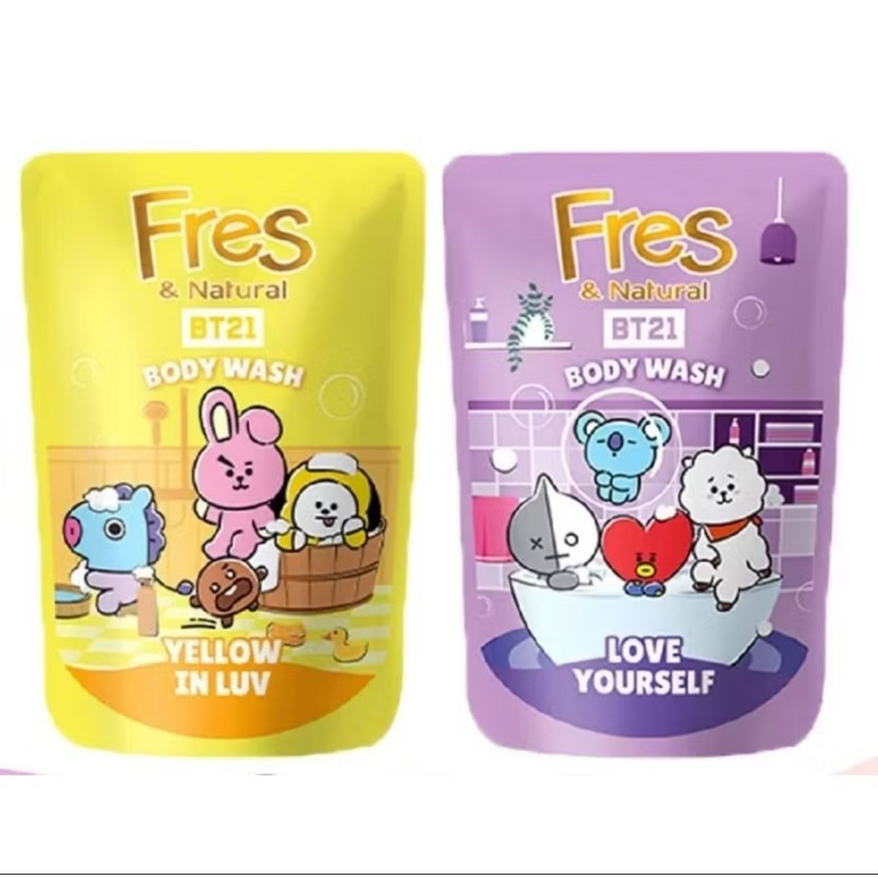 Jual Fres and Natural BT21 Sabun Mandi Body Wash 400 mL | Shopee Indonesia
