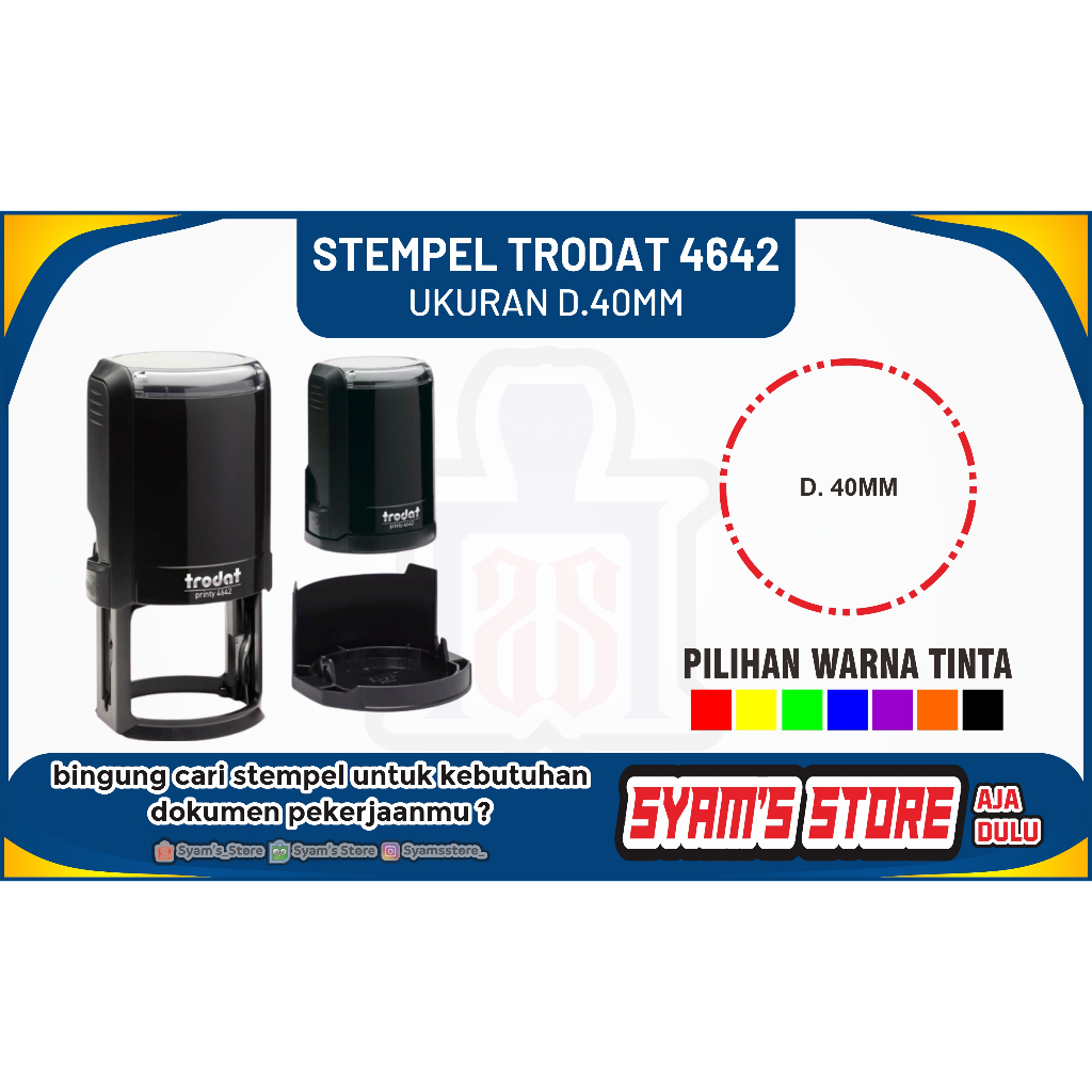 Jual Stempel custom TRODAT 4642, stempel bundar, dinas, pemerintah ...