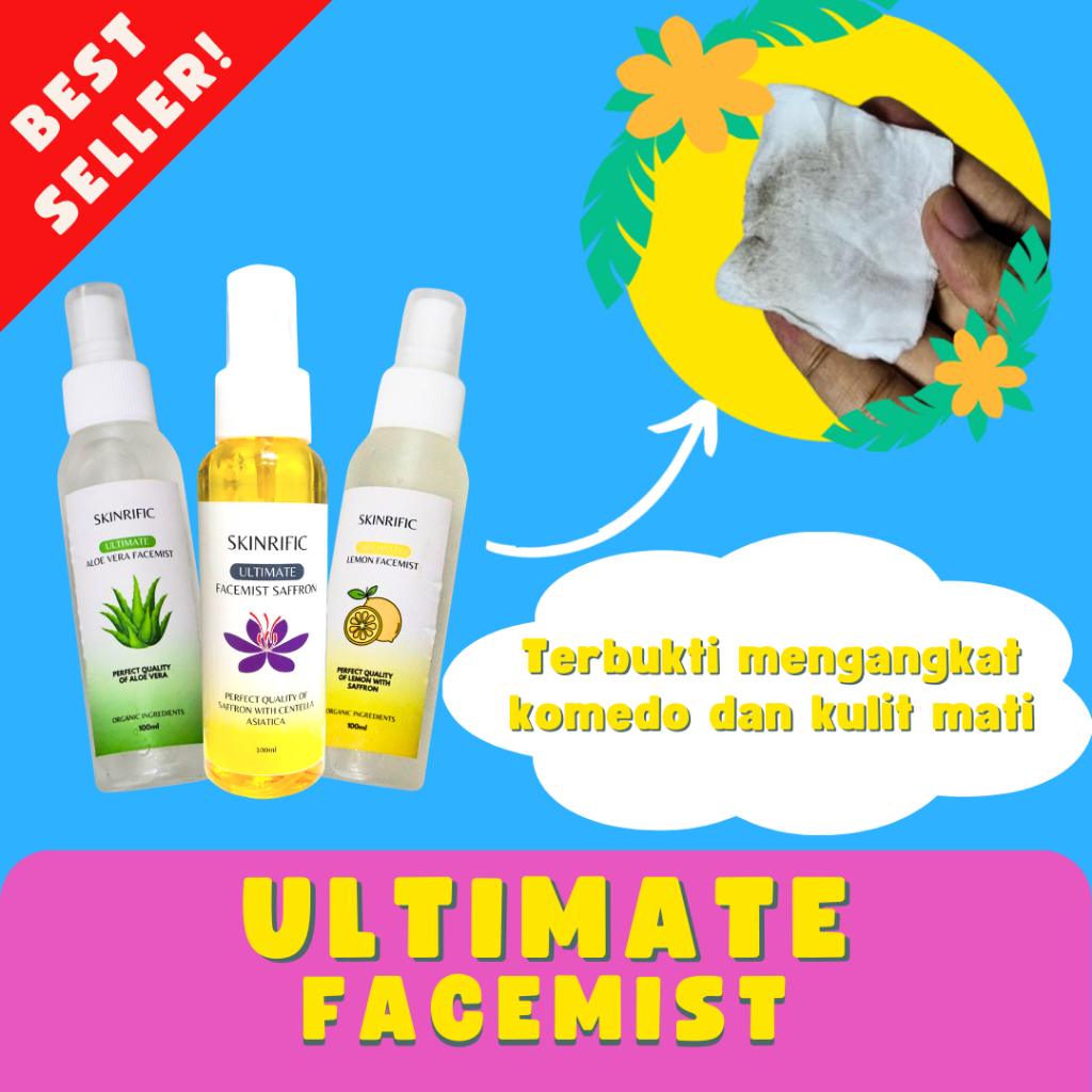Jual BPOM SETTING SPRAY FACEMIST SAFFRON LEMON ALOE VERA 100ml by ...