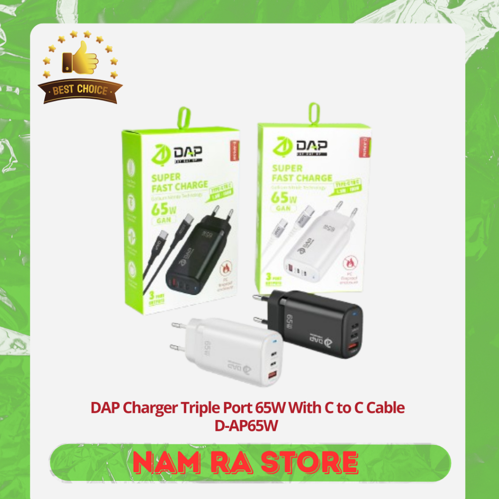 Jual Charger Triple Port 65W 3 Port Cable Fast Charging / Charger 3 ...