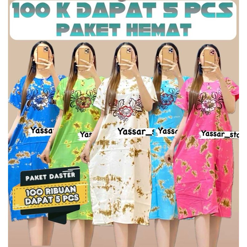 Jual PAKET USAHA 5 PCS 100RB DASTER RAYON SUPER BUNGA BALI ADEM ...