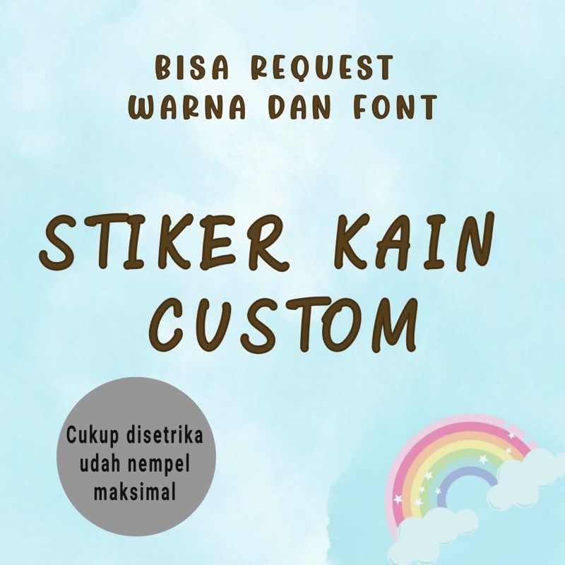 Jual Stiker nama custom, stiker label nama, sablon setrika DTF nama ...