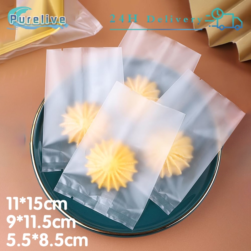 Jual 100pcs Plastik Transparan Plastik Kemasan Kue Kering Plastik Doff ...