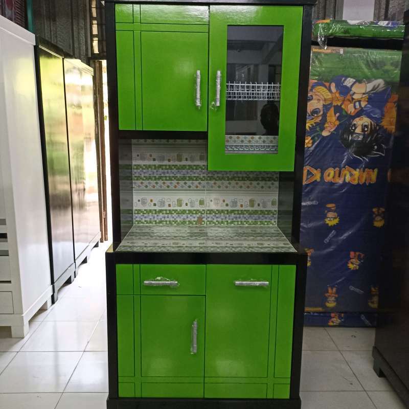 Jual Rak Piring 2 Pintu Minimalis Lemari Sayur Kitchen Set Rak Dapur ...