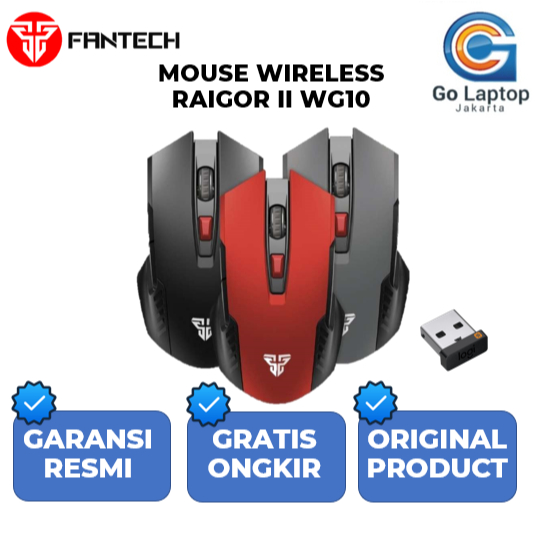 Jual FANTECH MOUSE WIRELESS GAMING RAIGOR II WG10 BLACK | Shopee Indonesia