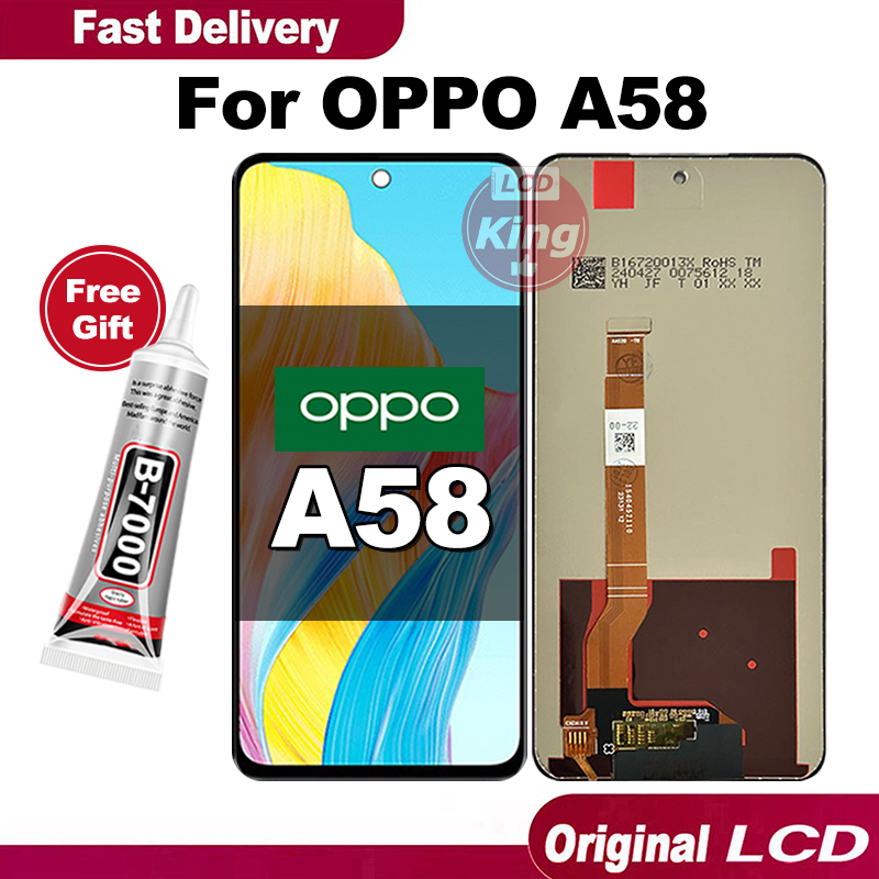 Jual LCD FOR OPPO A58 4G TOUCHSCREEN Fullset Crown Murah Ori Compatible ...