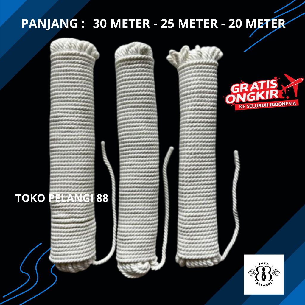 Jual Tali Bendera Upacara 30meter Tali Pramuka 25meter Nilon | Shopee ...