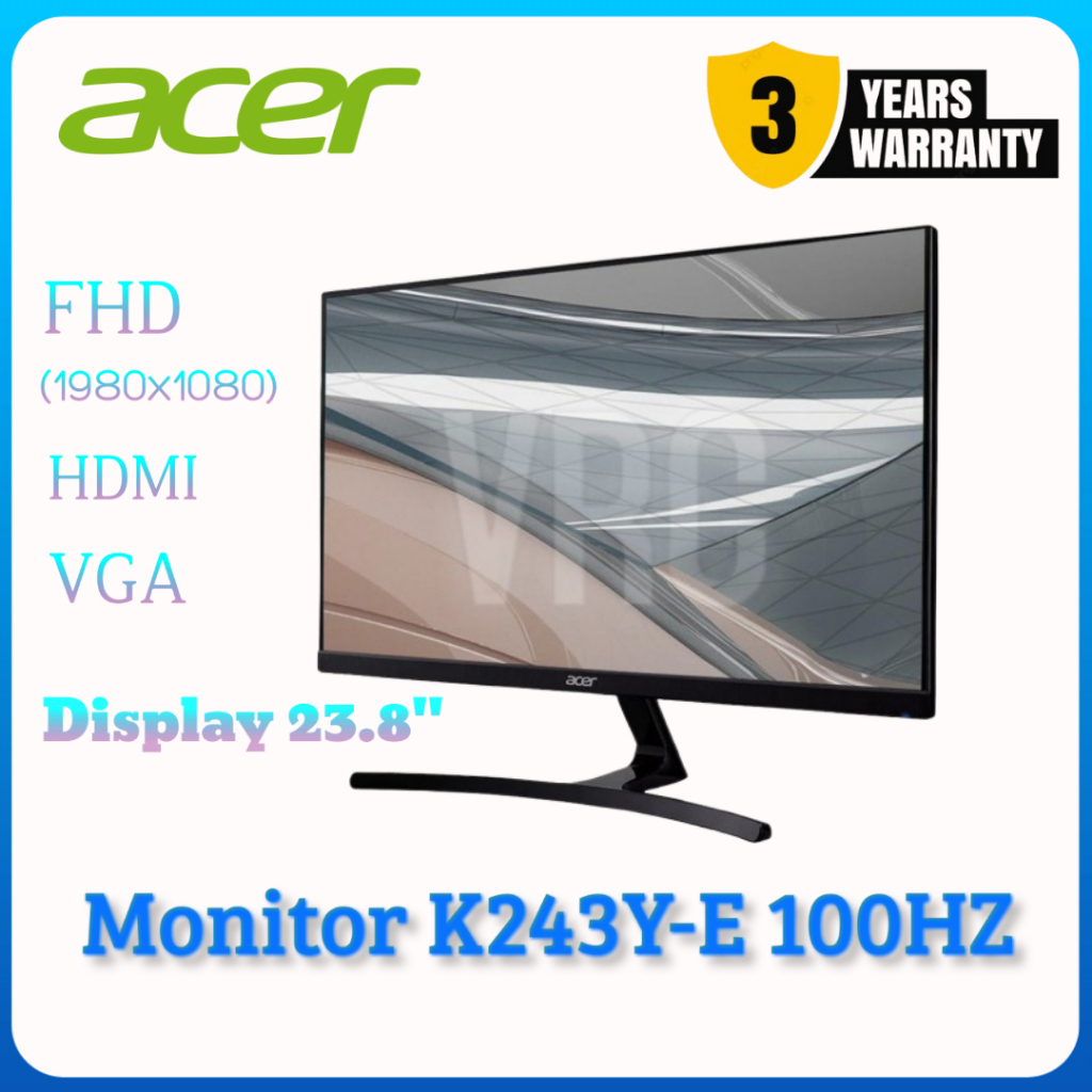 Jual MONITOR ACER K243Y-E 24 INCH FHD IPS 100HZ GARANSI RESMI | Shopee ...